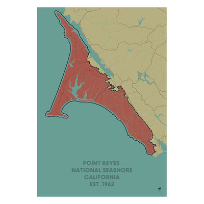 Point Reyes National Seashore Map Poster | Muir Way