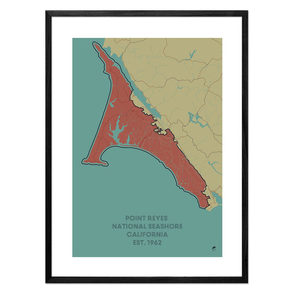 Point Reyes National Seashore Map Poster | Muir Way