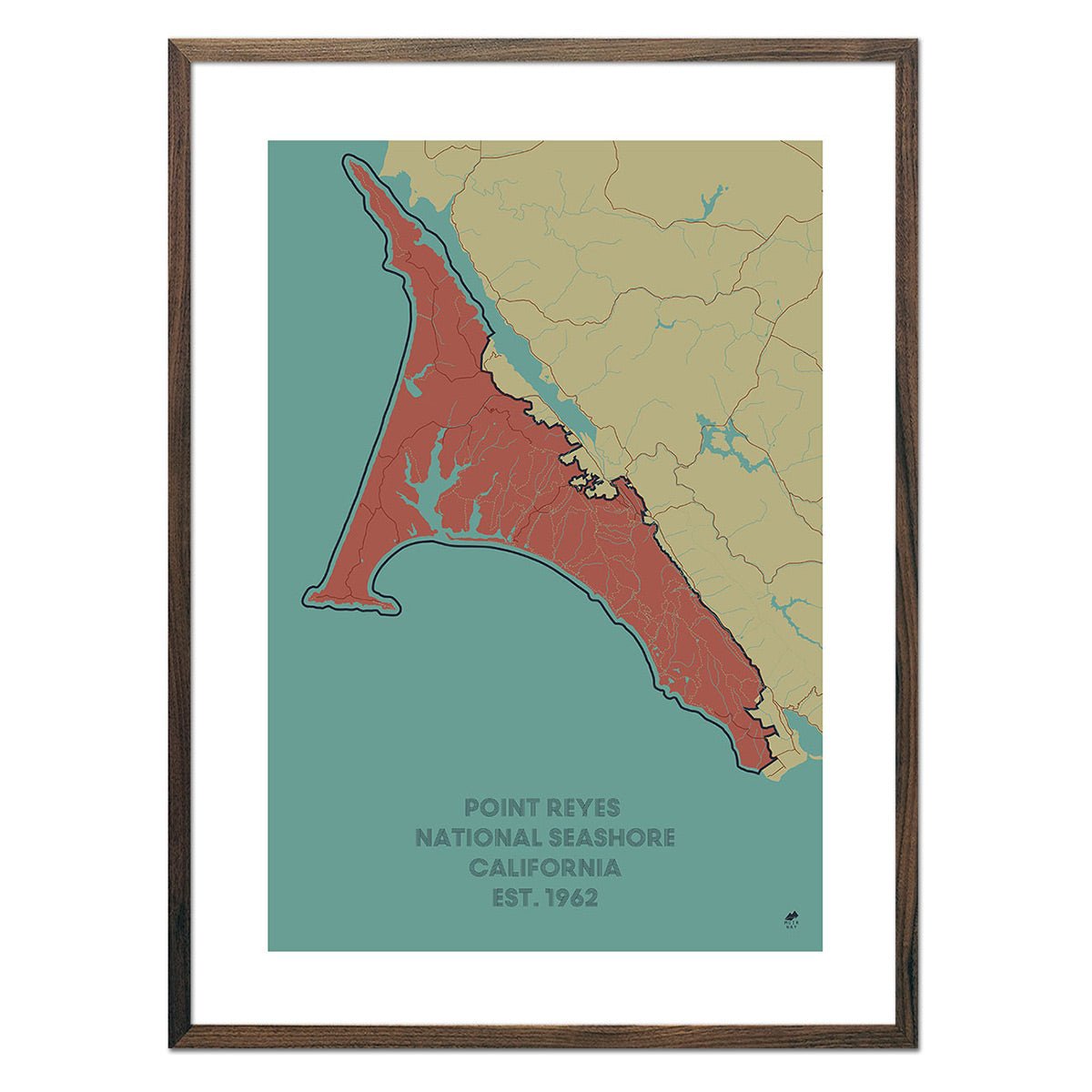 Point Reyes National Seashore Map Poster | Muir Way