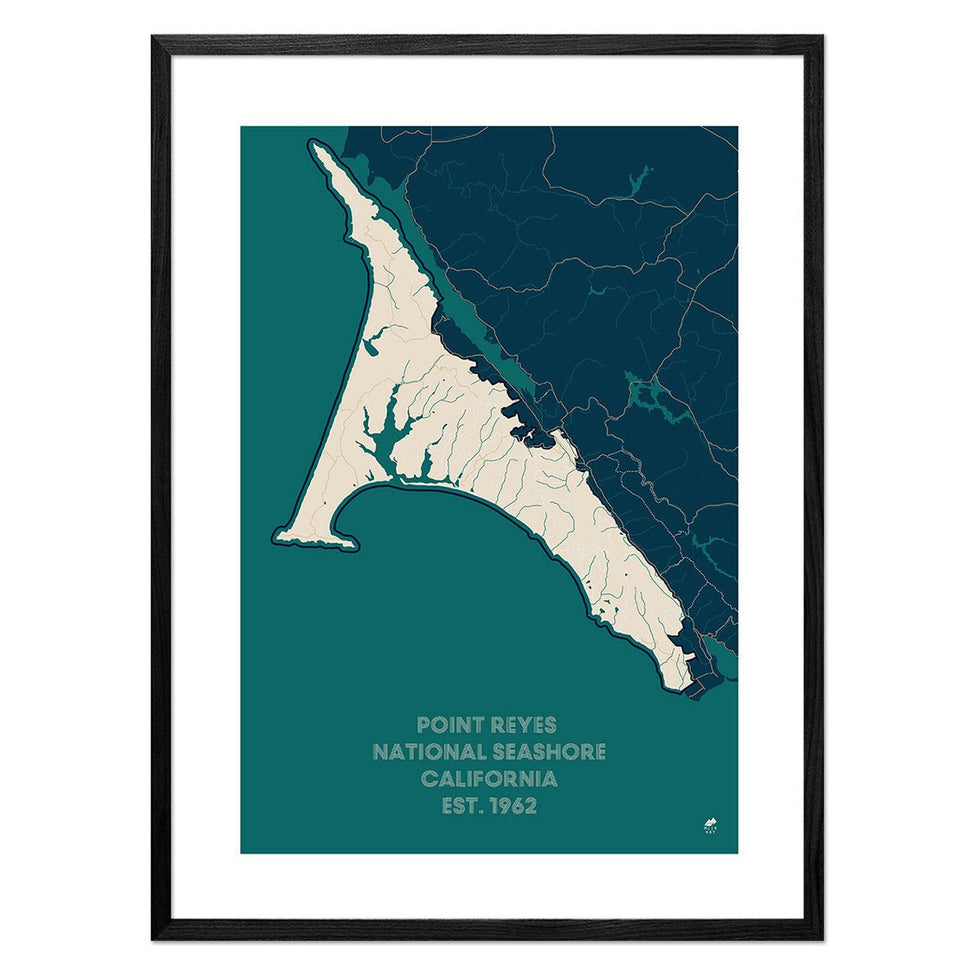 Point Reyes National Seashore Map Poster | Muir Way