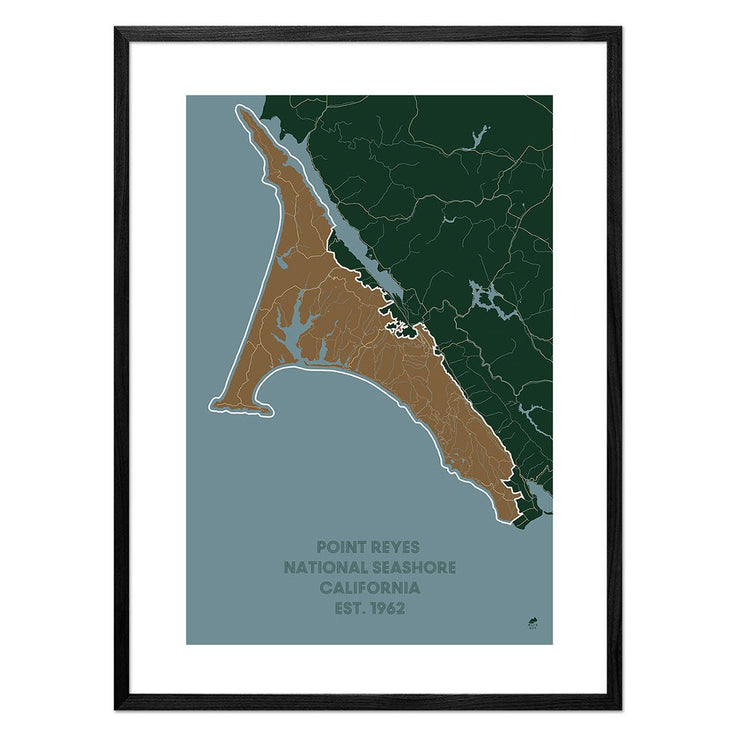 Point Reyes National Seashore Map Poster | Muir Way