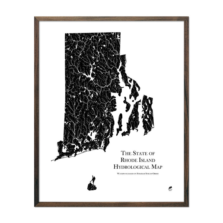 Rhode Island Hydrology Series Map | Map of rivers, streams & more ...