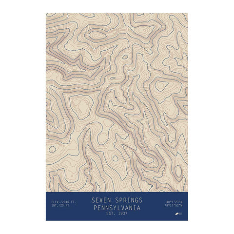 Seven Springs, Pennsylvania-TOPO Series Map – Muir Way