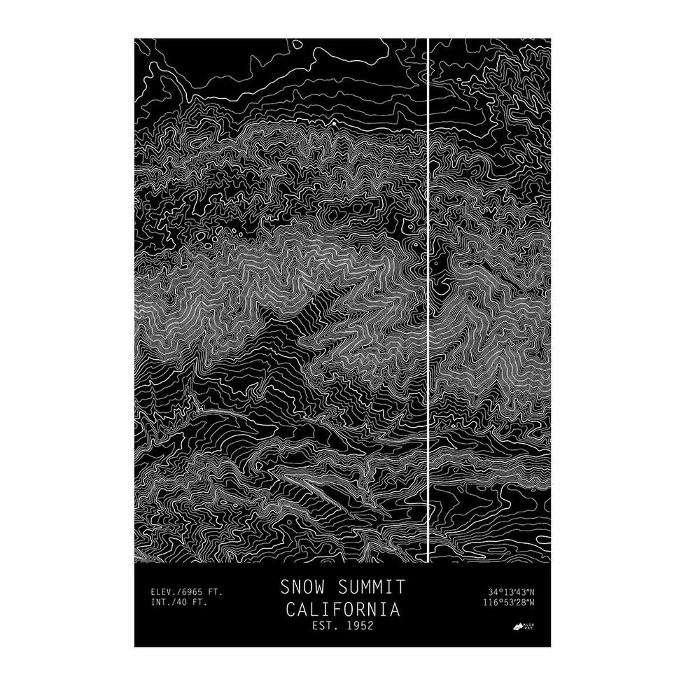 Snow Summit, California-TOPO Series Map – Muir Way