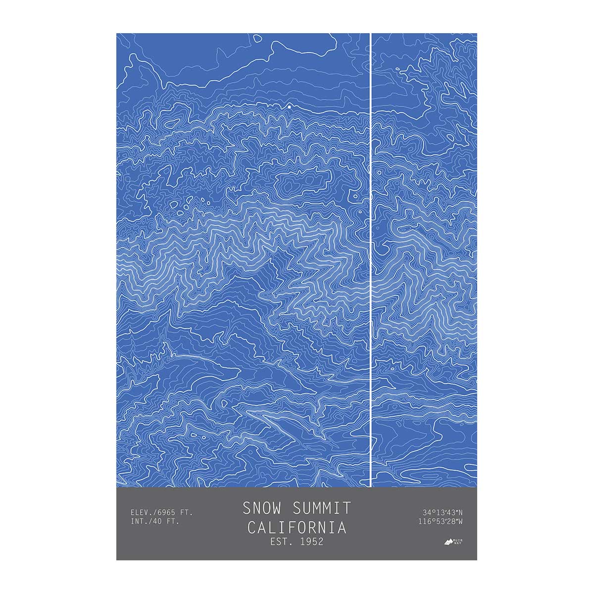 Snow Summit, California-TOPO Series Map – Muir Way