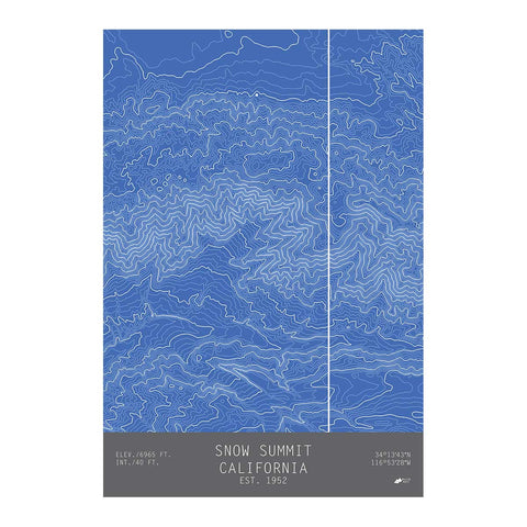 Snow Summit, California-TOPO Series Map – Muir Way