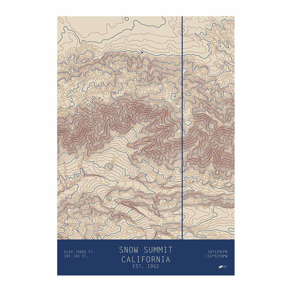 Snow Summit, California-TOPO Series Map – Muir Way