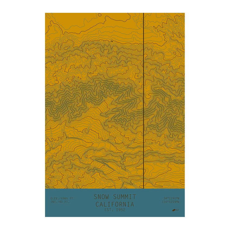 Snow Summit, California-TOPO Series Map – Muir Way