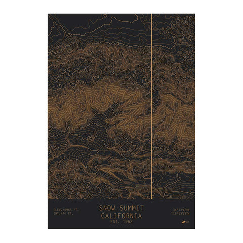 Snow Summit, California-TOPO Series Map – Muir Way