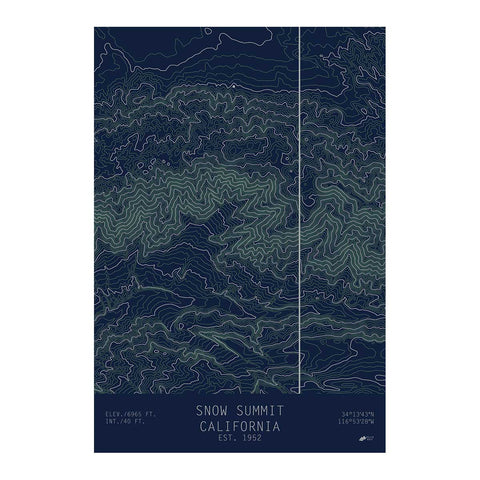 Snow Summit, California-TOPO Series Map – Muir Way