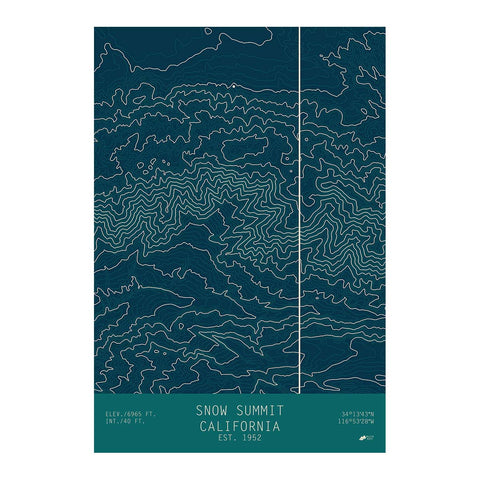 Snow Summit, California-TOPO Series Map – Muir Way