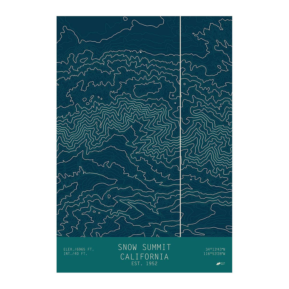 Snow Summit, California-TOPO Series Map – Muir Way