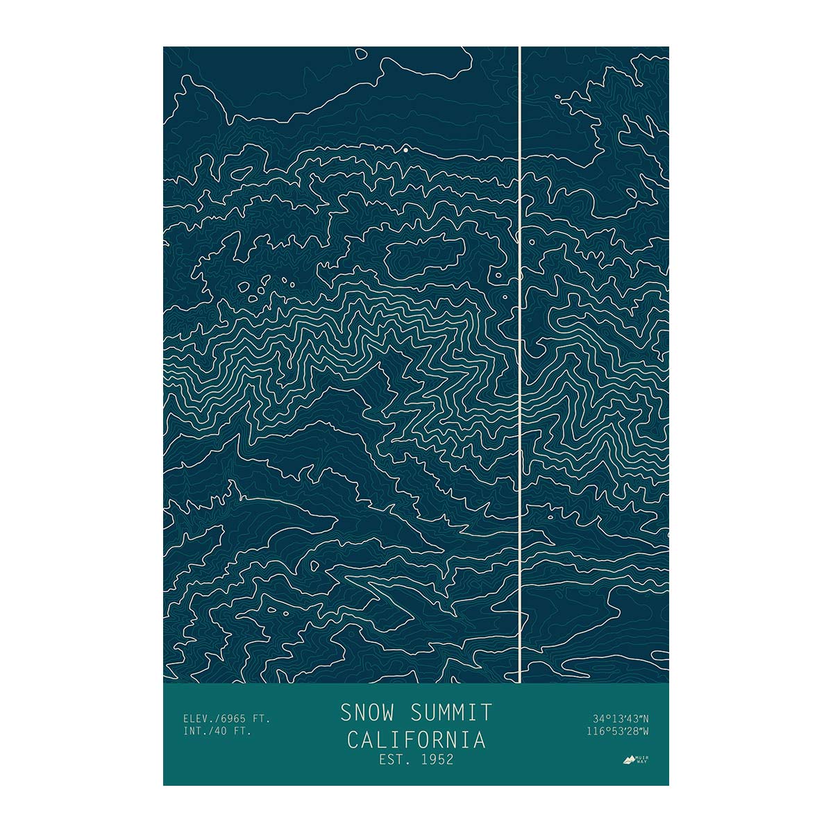 Snow Summit, California-TOPO Series Map - Muir Way