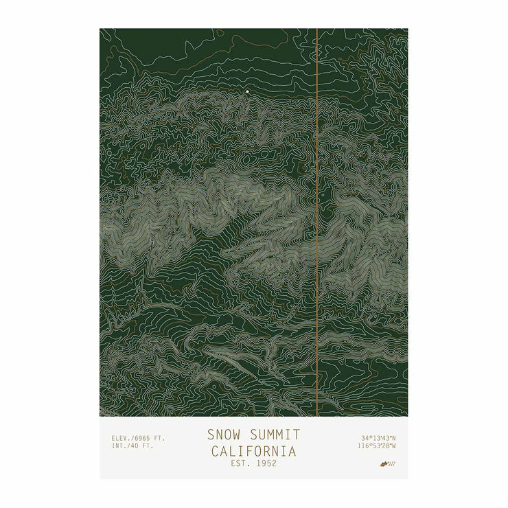 Snow Summit, California-TOPO Series Map – Muir Way