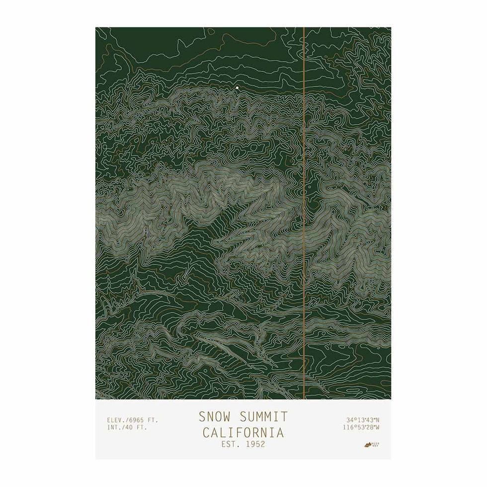 Snow Summit, California-TOPO Series Map – Muir Way