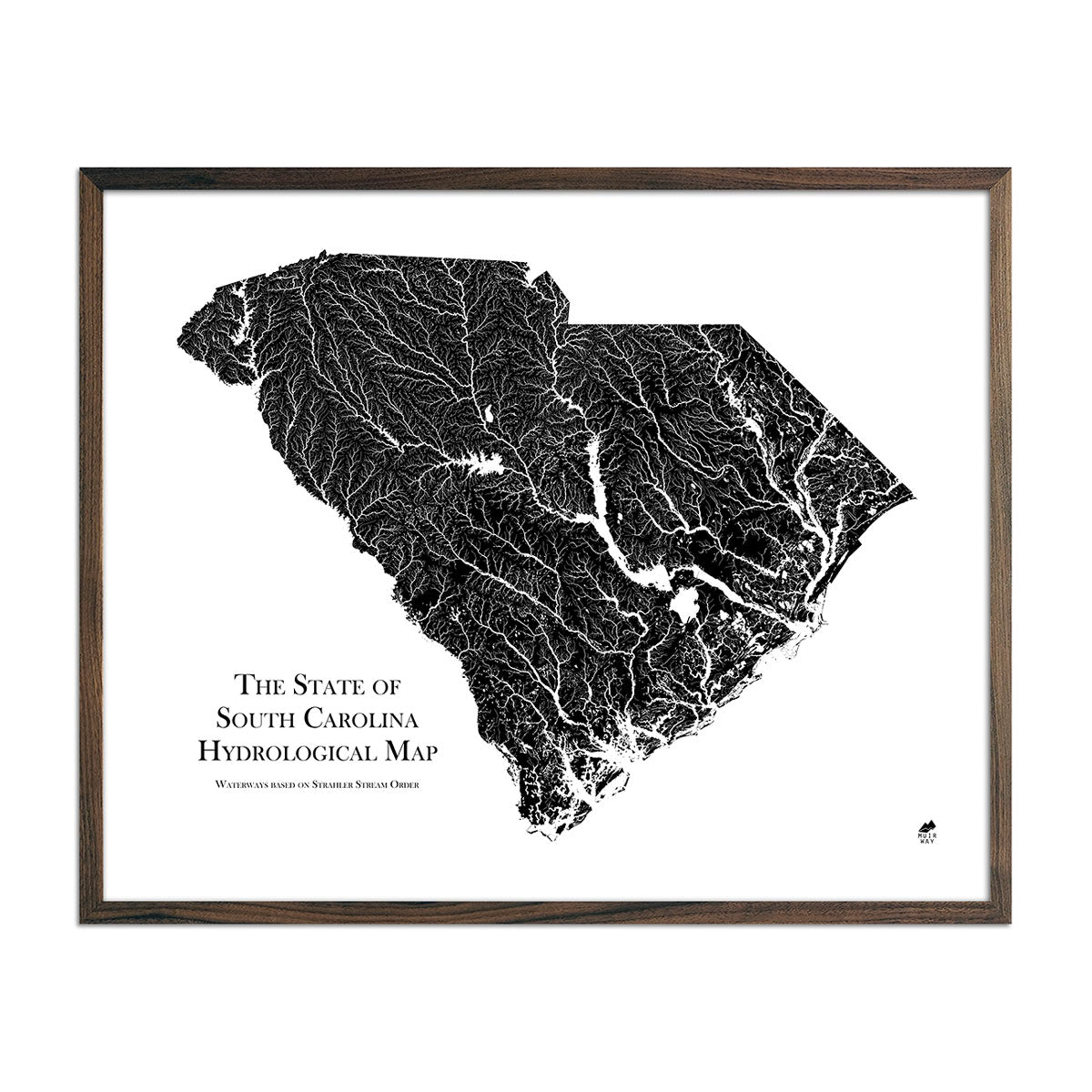 South Carolina relief maps, hydrological maps & prints. - Muir Way