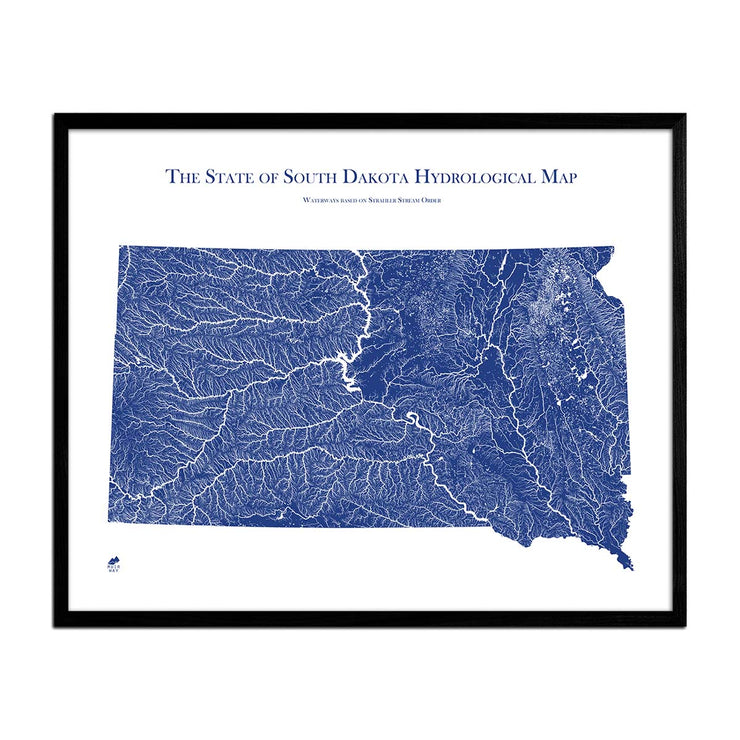 South Dakota Hydrology Series Map | Map of rivers, streams & more ...