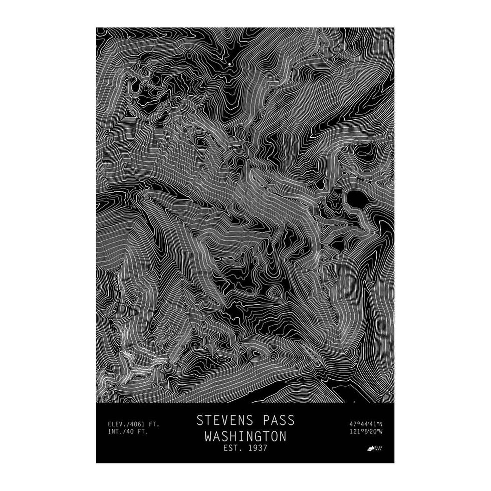 Stevens Pass, Washington-TOPO Series Map – Muir Way