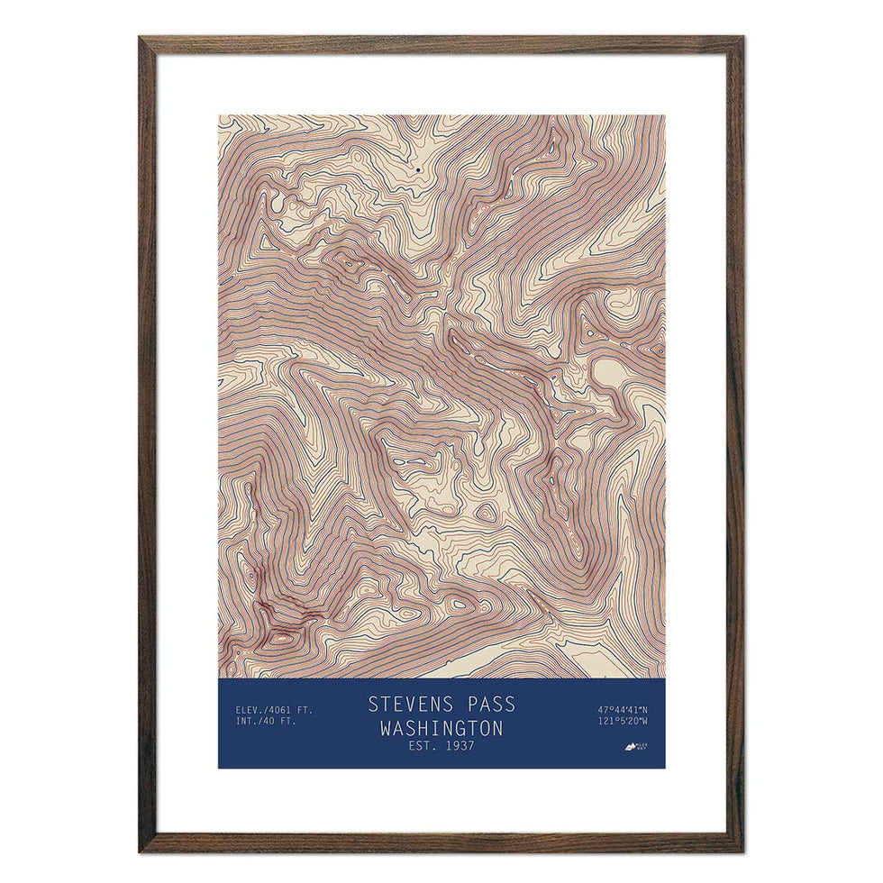 Stevens Pass, Washington-TOPO Series Map – Muir Way