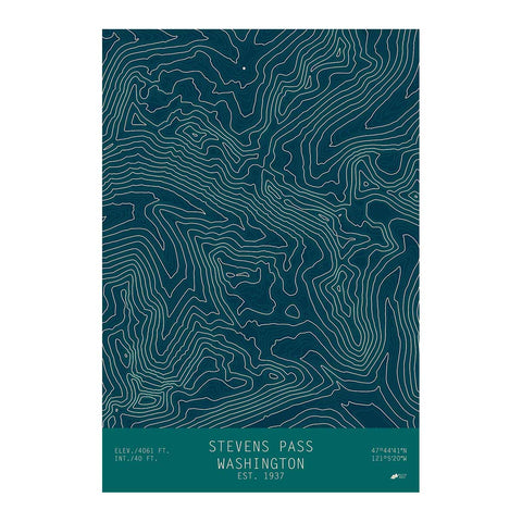 Stevens Pass, Washington-TOPO Series Map – Muir Way