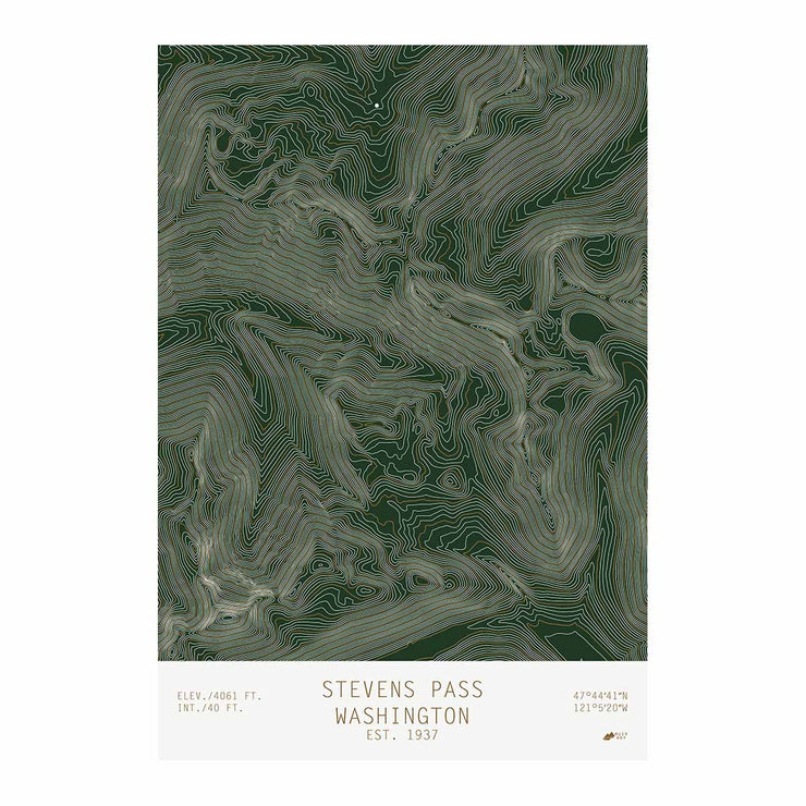 Stevens Pass, Washington-TOPO Series Map – Muir Way