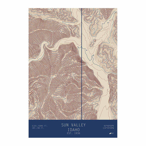 Sun Valley, Idaho-TOPO Series Map – Muir Way