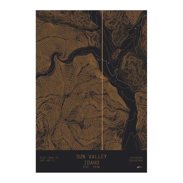 Sun Valley, Idaho-TOPO Series Map - Muir Way