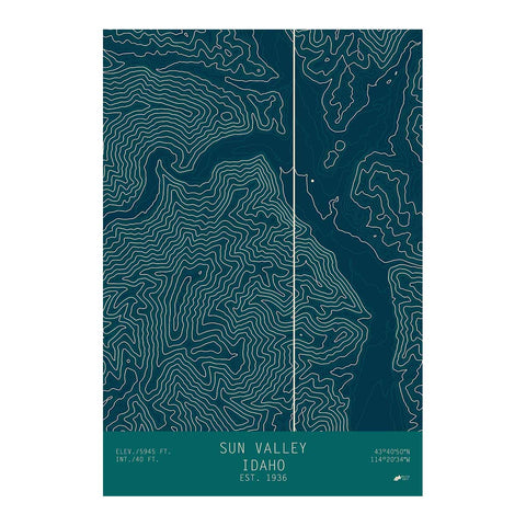 Sun Valley, Idaho-TOPO Series Map – Muir Way