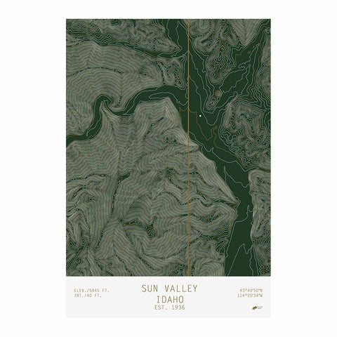 Sun Valley, Idaho-TOPO Series Map – Muir Way