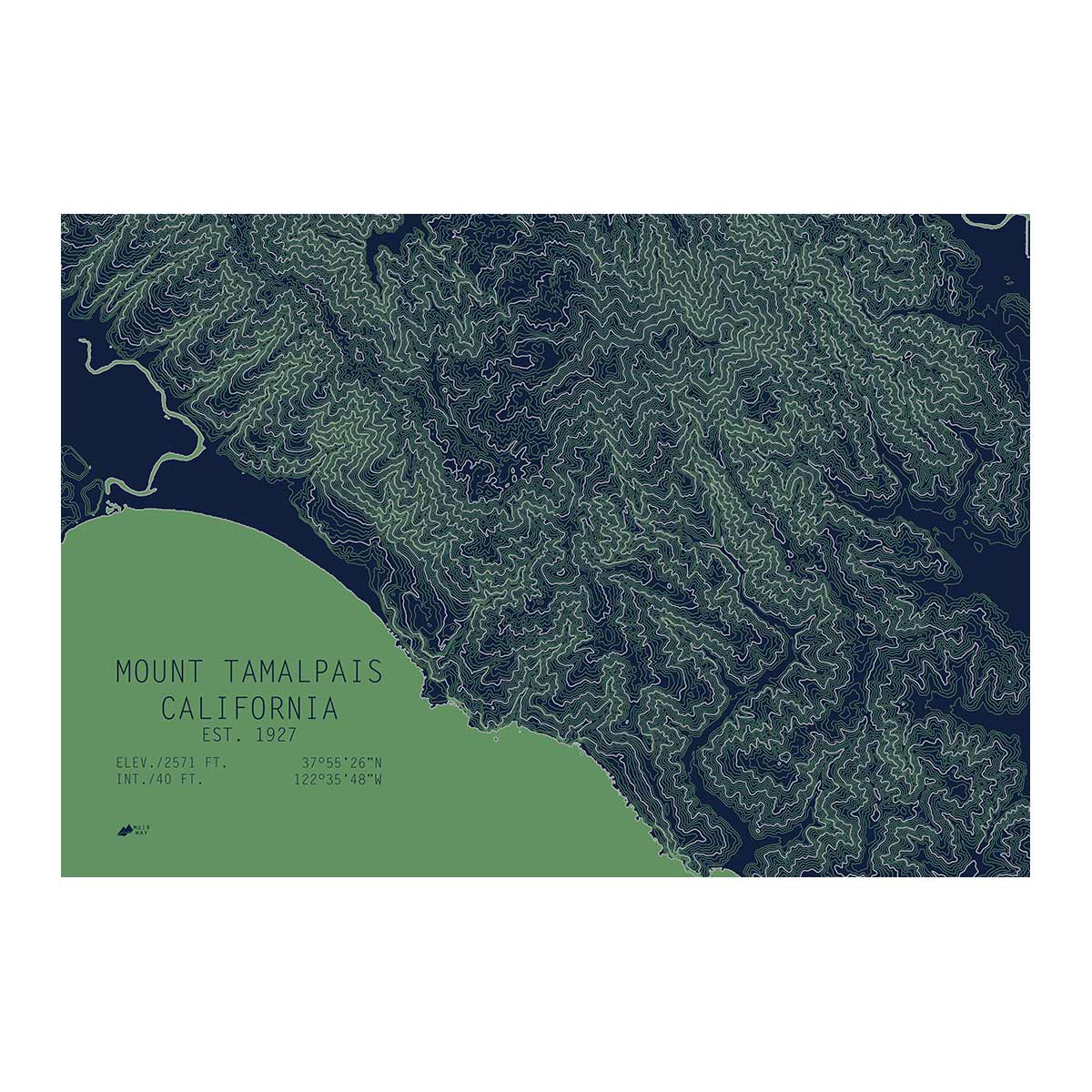 Tamalpais, California-TOPO Series Map - Muir Way