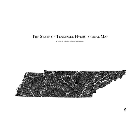 Tennessee Hydrology Series Map | Map of rivers, streams & more – Muir Way