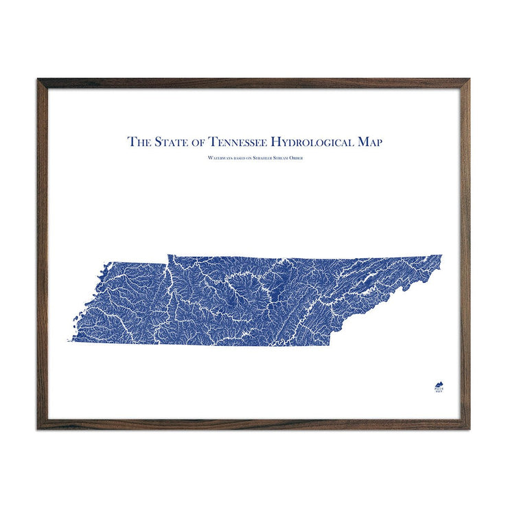 Tennessee Hydrology Series Map | Map of rivers, streams & more – Muir Way