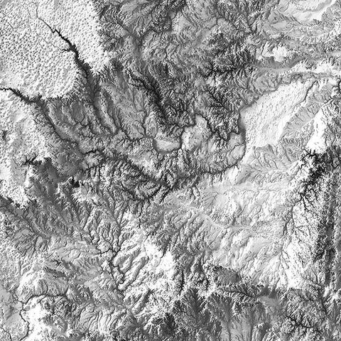 Texas Elevation Map | Print with Relief Map Shading – Muir Way