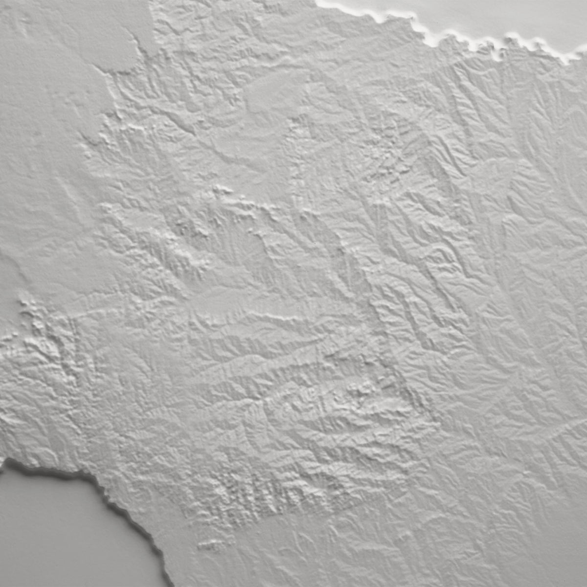 3D Texas Raised Relief Map - Muir Way