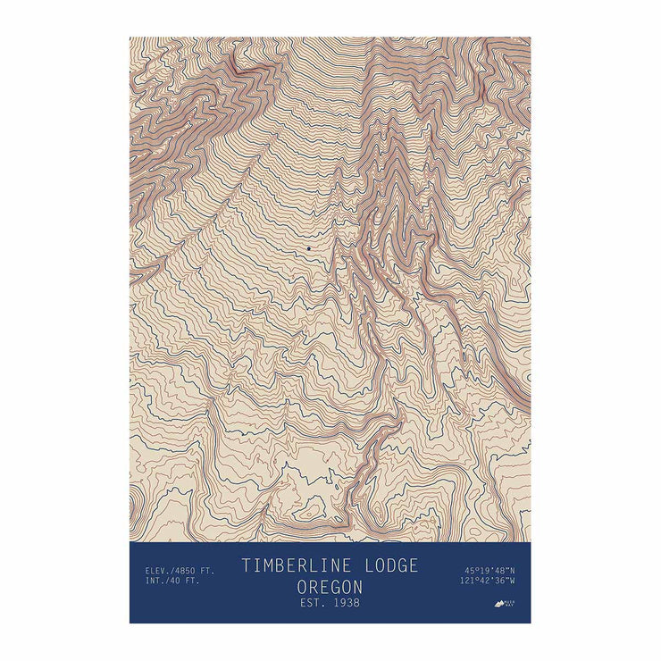 Timberline Lodge, Oregon-TOPO Series Map – Muir Way