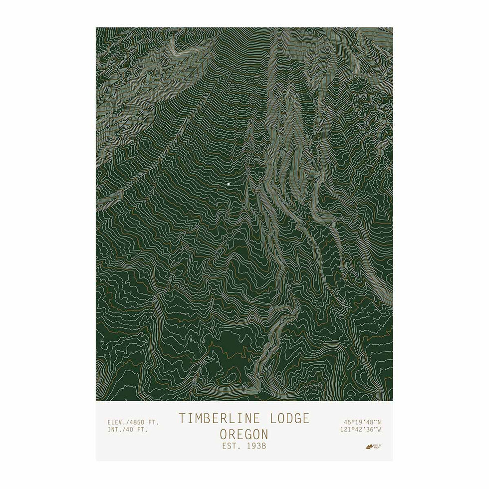 Timberline Lodge, Oregon-TOPO Series Map – Muir Way