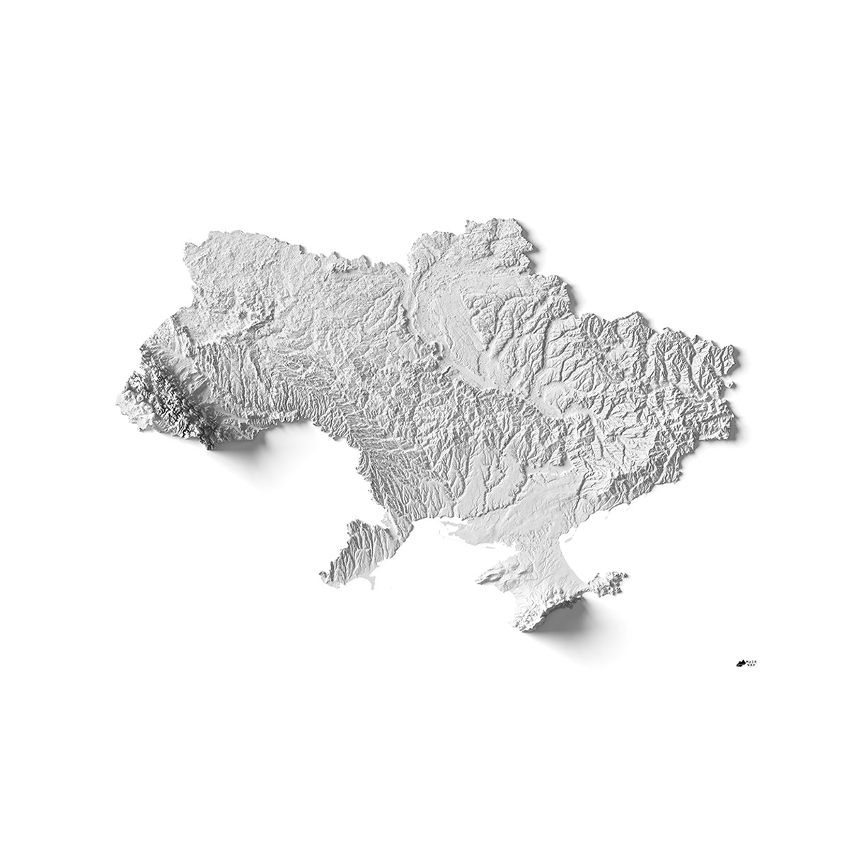 Ukraine Elevation Map - Muir Way