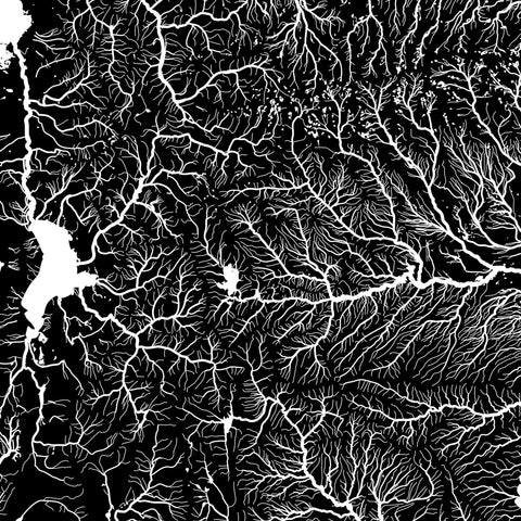 Utah Hydrology Series Map | Map of rivers, streams & more – Muir Way