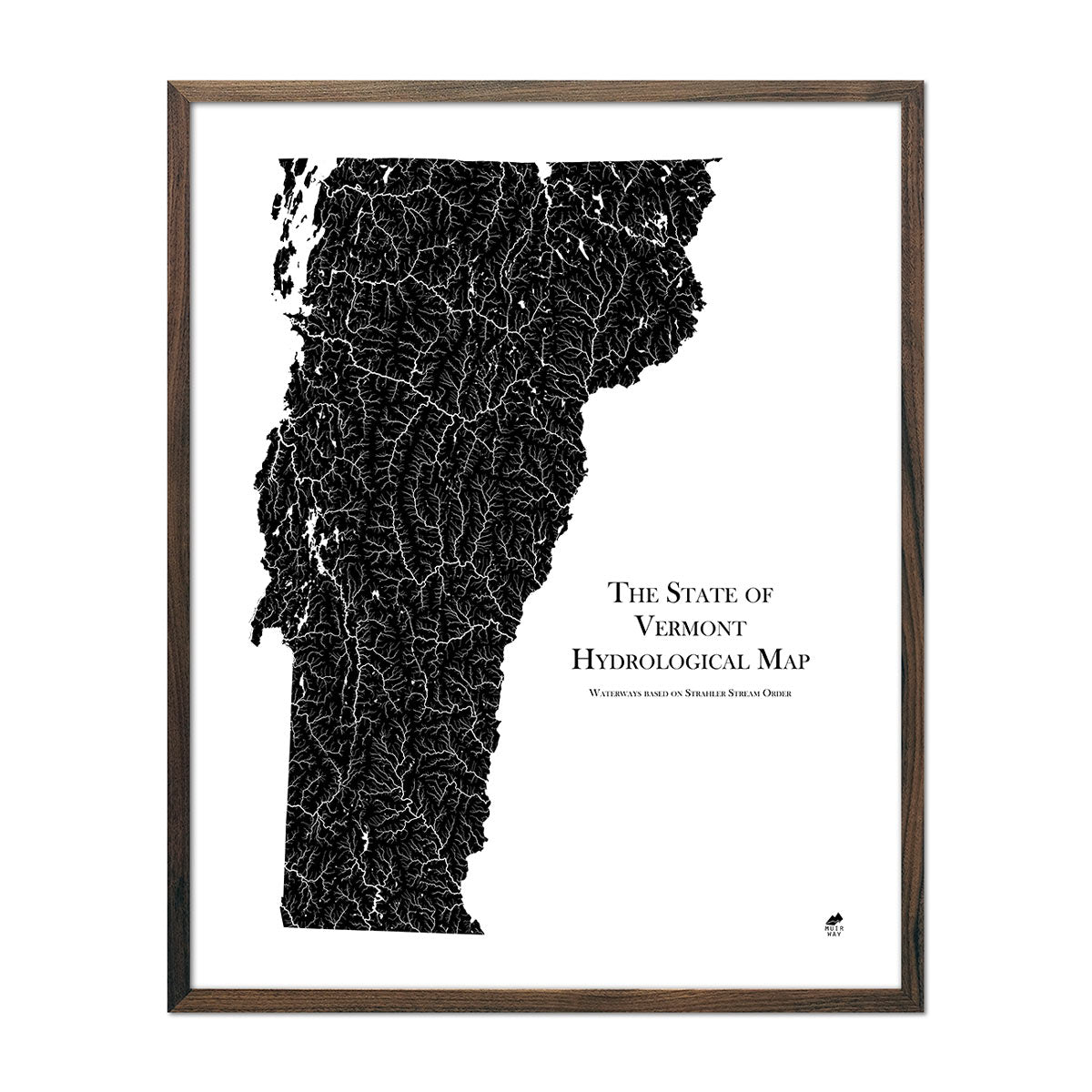 Vermont Hydrology Series Map | Map of rivers, streams & more – Muir Way