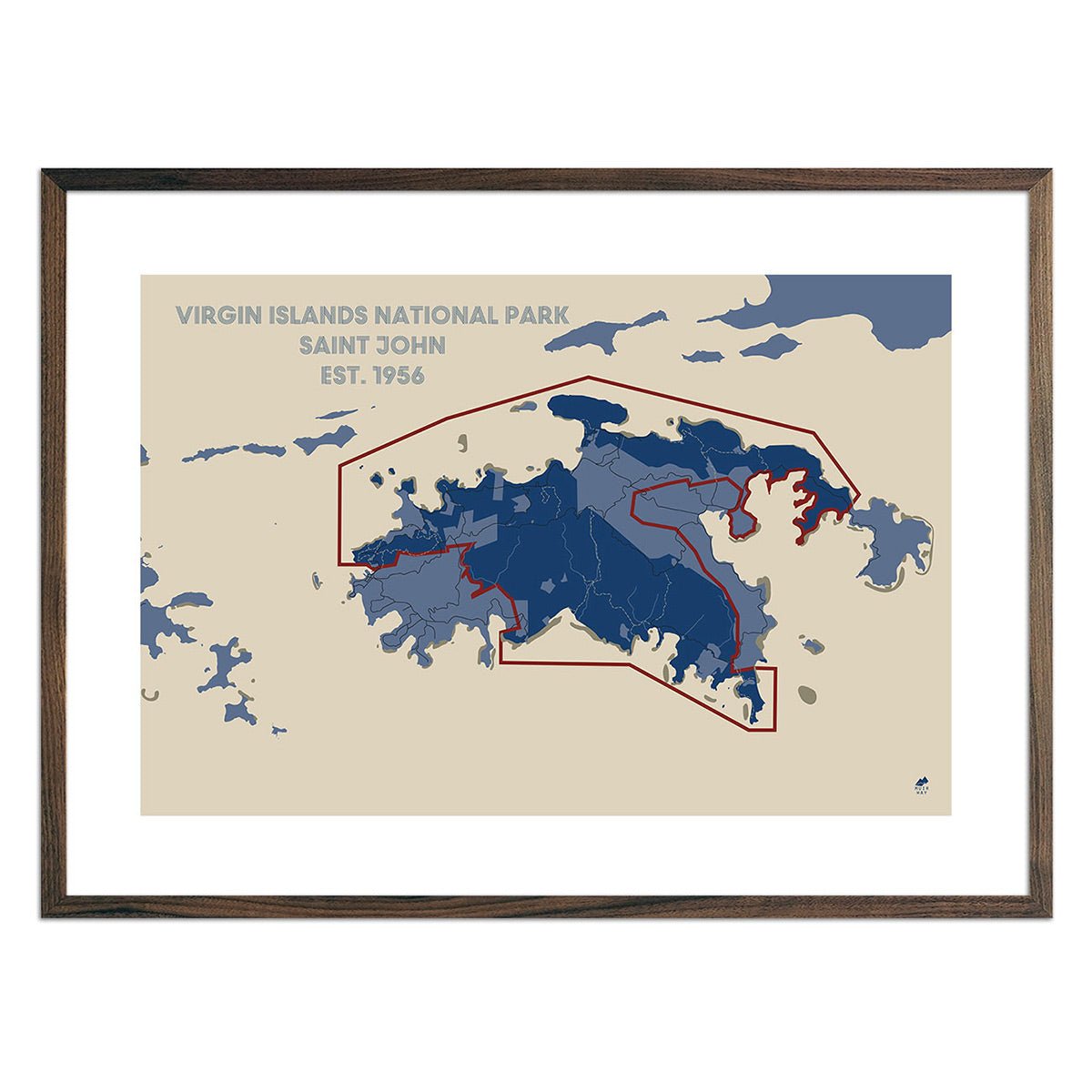 Virgin Islands National Park Poster | National Park Map | Muir Way