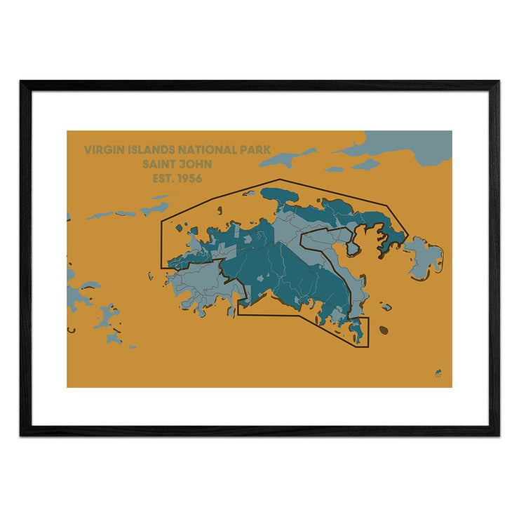 Virgin Islands National Park Poster | National Park Map | Muir Way