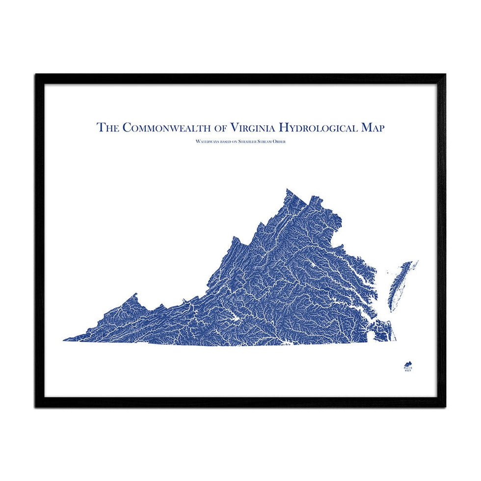 Virginia Hydrology Series Map | Map of rivers, streams & more – Muir Way