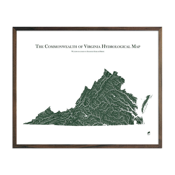 Virginia Hydrology Series Map | Map of rivers, streams & more – Muir Way
