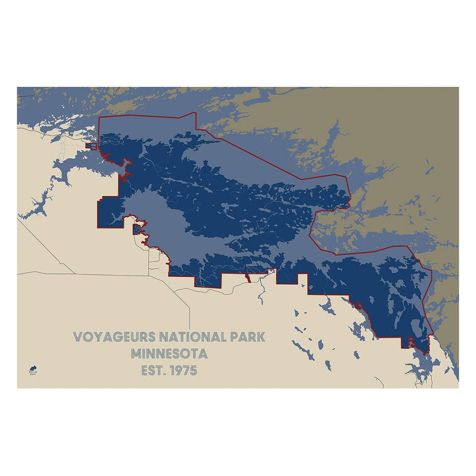 Voyageurs National Park Poster | National Park Map | Muir Way