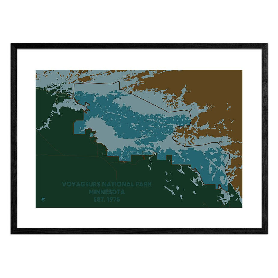Voyageurs National Park Poster | National Park Map | Muir Way