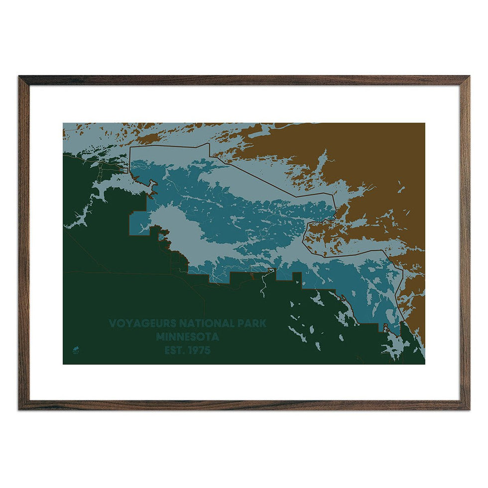 Voyageurs National Park Poster | National Park Map | Muir Way