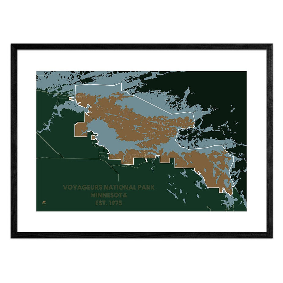 Voyageurs National Park Poster | National Park Map | Muir Way