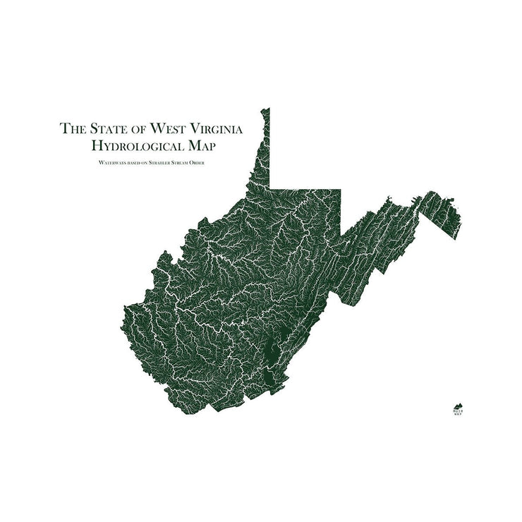West Virginia Hydrology Series Map | Map of rivers, streams & more ...