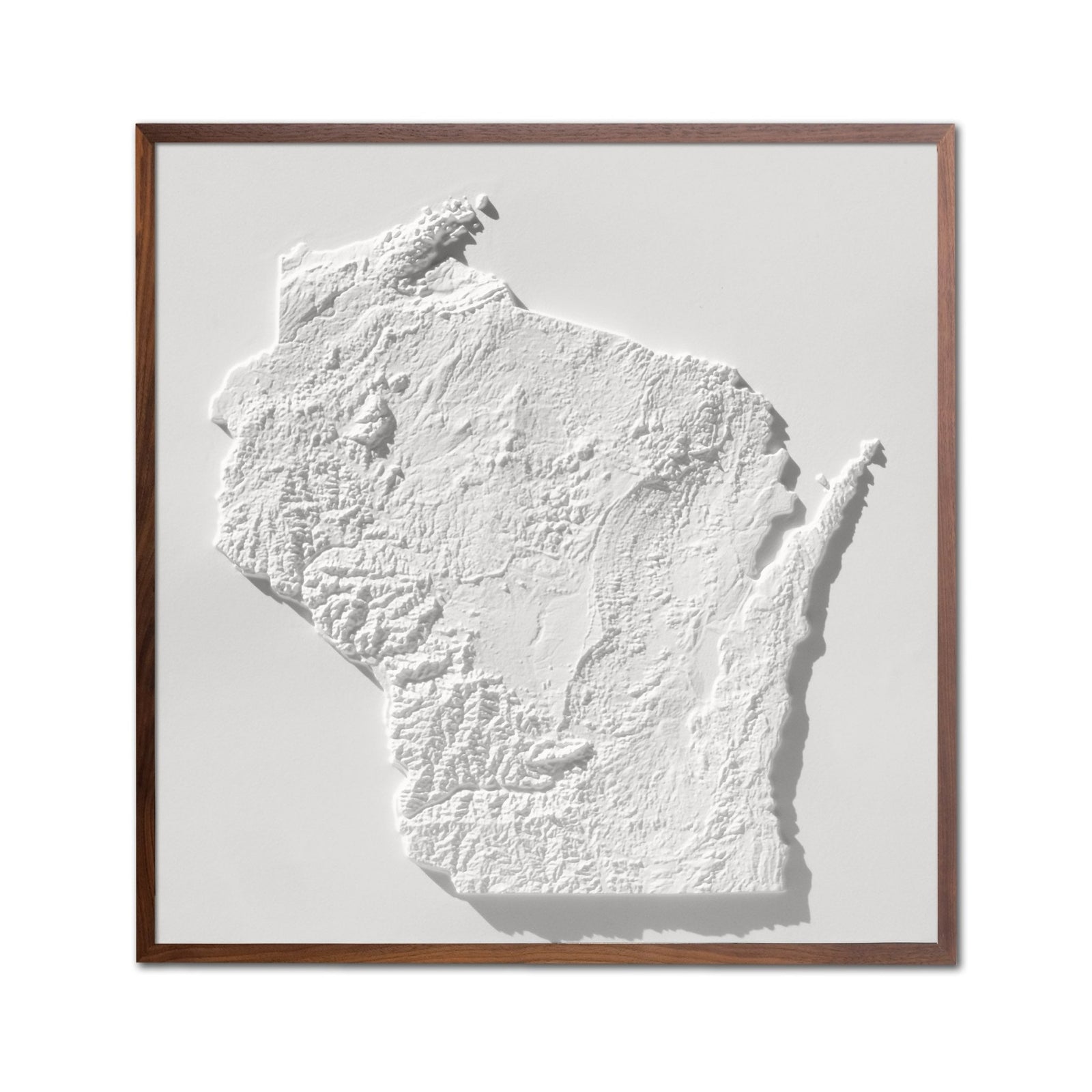 Wisconsin relief maps, hydrological maps & elevation prints. – Muir Way