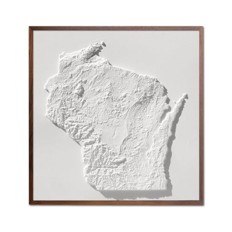 Wisconsin relief maps, hydrological maps & elevation prints. – Muir Way